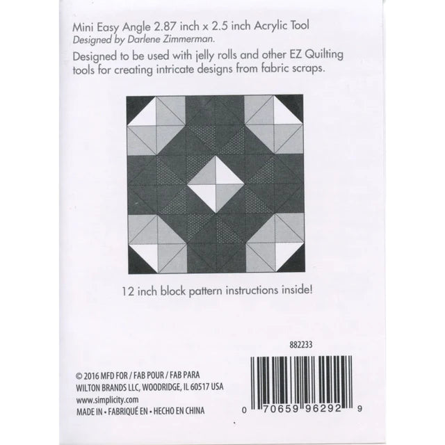 EZ Quilting Jelly Roll Ruler Mini Easy Angle Triangle Ruler - 882233 ...